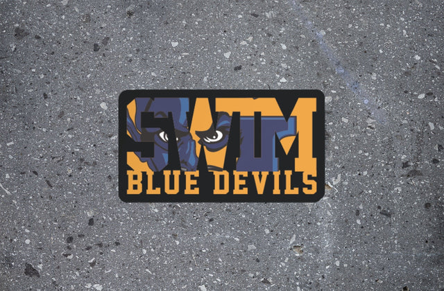 Gaylord Blue Devil Swim Decal - DecalFreakz