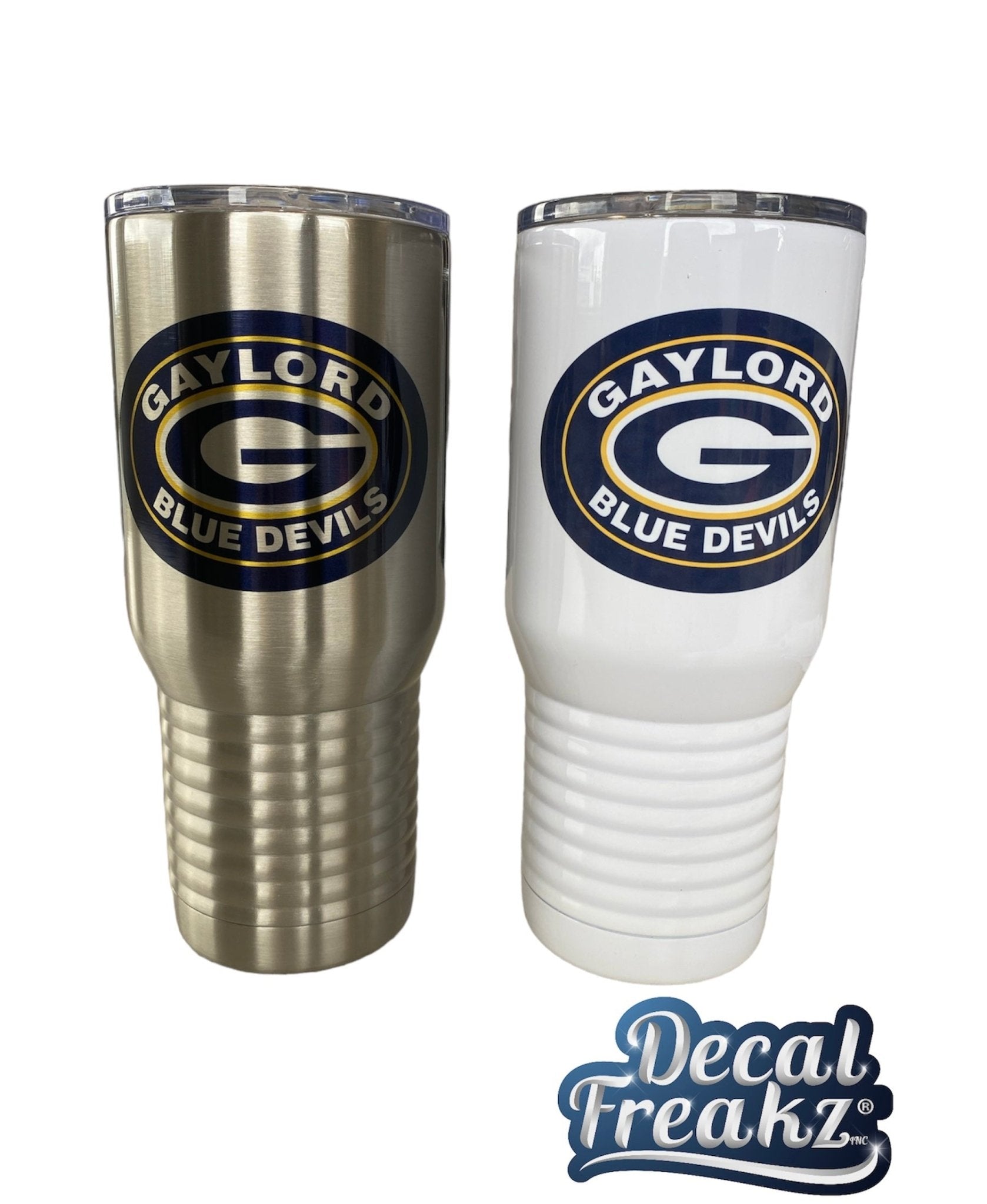 Gaylord Blue Devils 20oz Tumbler with Handle - DecalFreakz