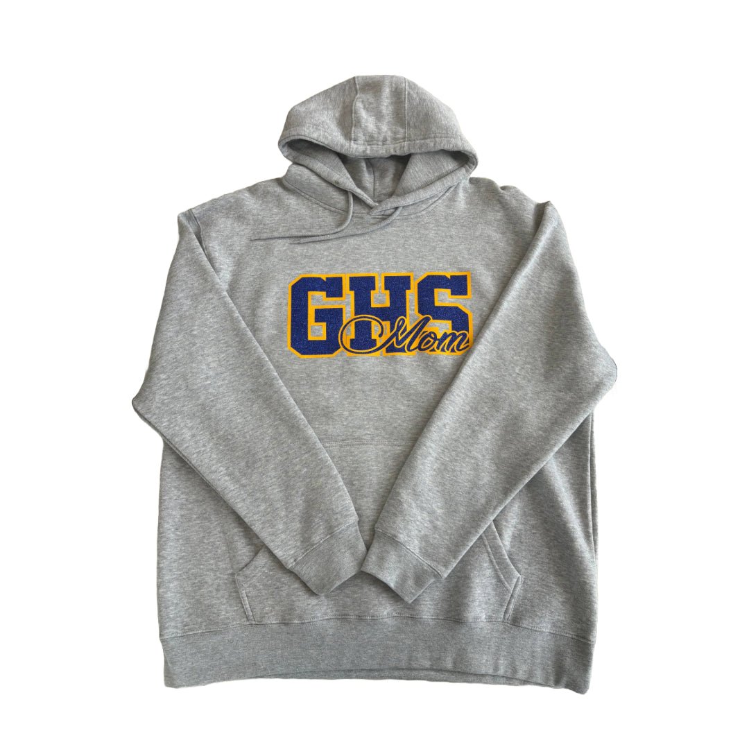 GHS Mom with Glitter and Vinyl Outline Hoodie - DecalFreakz