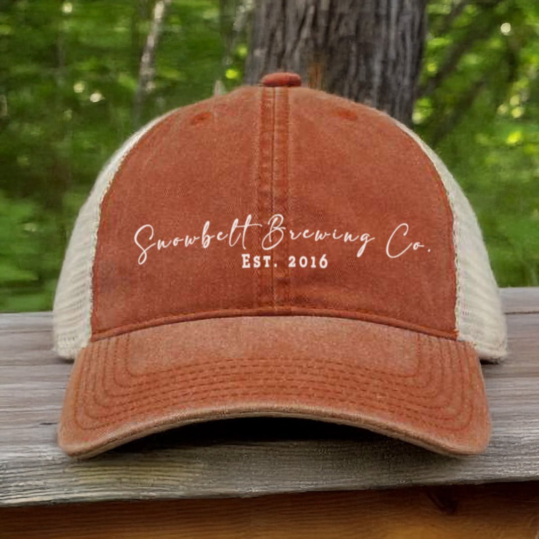 Snowbelt Brewing Co. Texas Orange Mesh-Back Cap - DecalFreakz